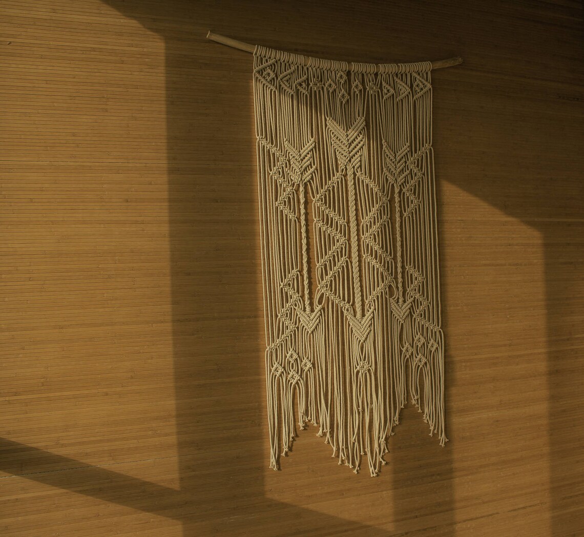 Macrame Mural Large Macrame Wall Hanging Indian Wall Art - Etsy
