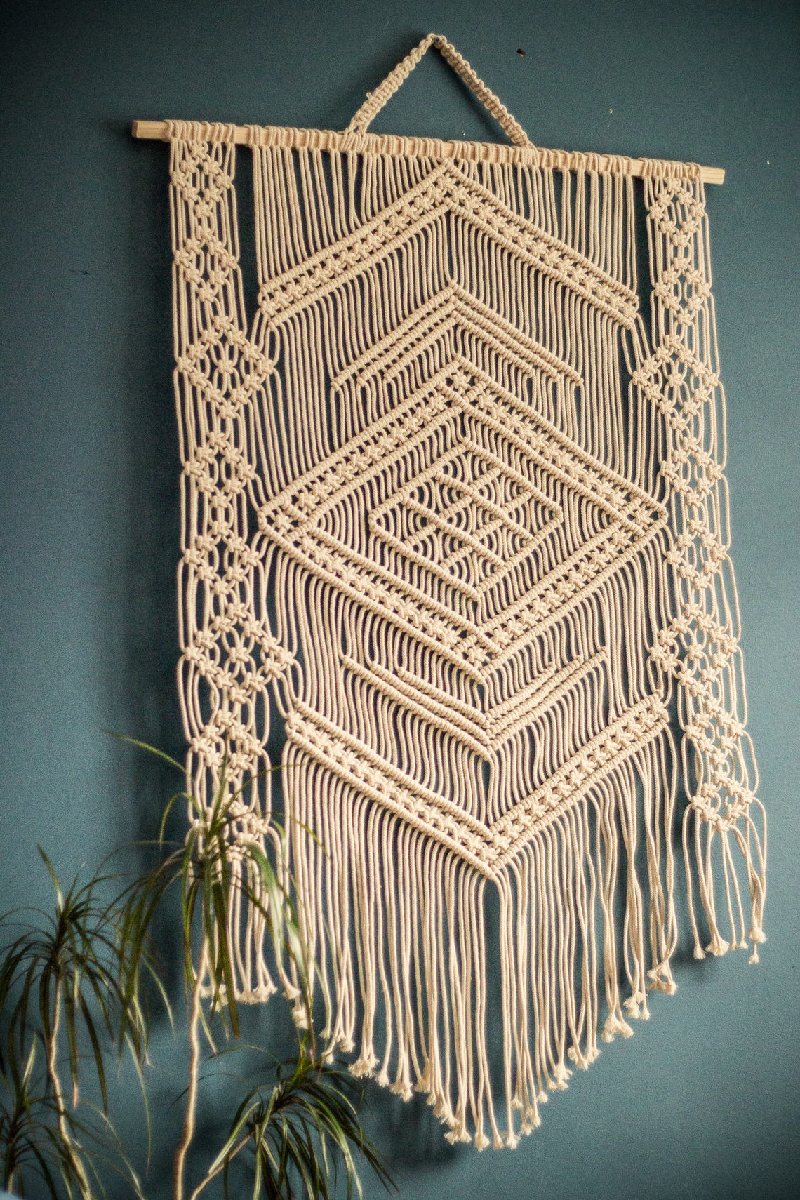 Macrame mural macrame wall hanging woven wall hanging | Etsy