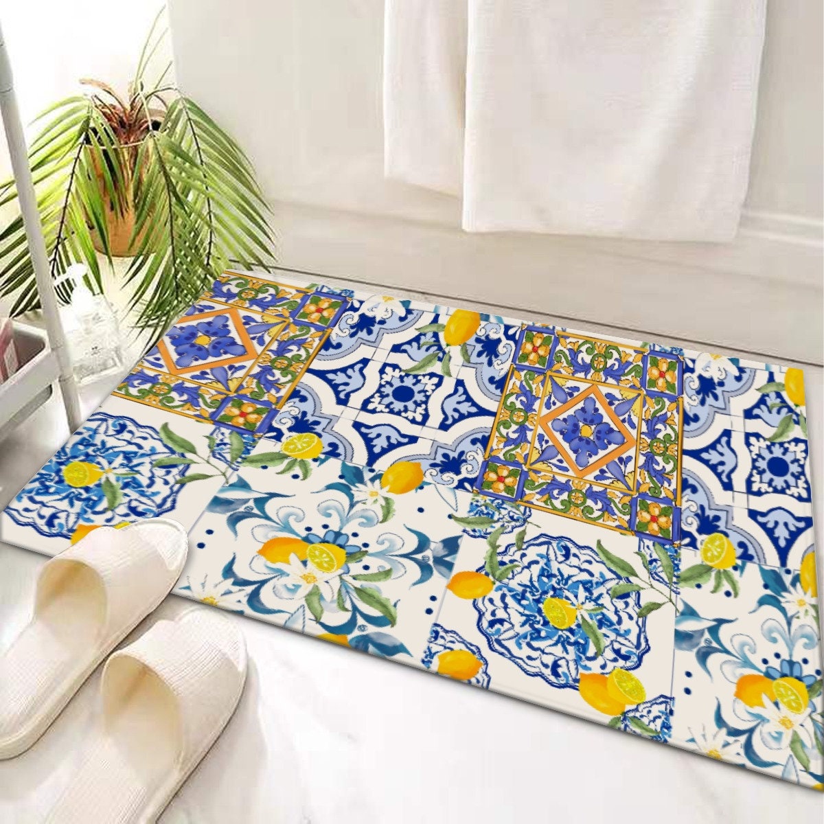 Sicilian Tilesmajolicalemonsdoor Mat - Etsy