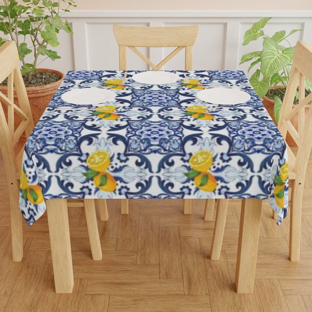 Majolicasicilian Tiles Tablecloth - Etsy