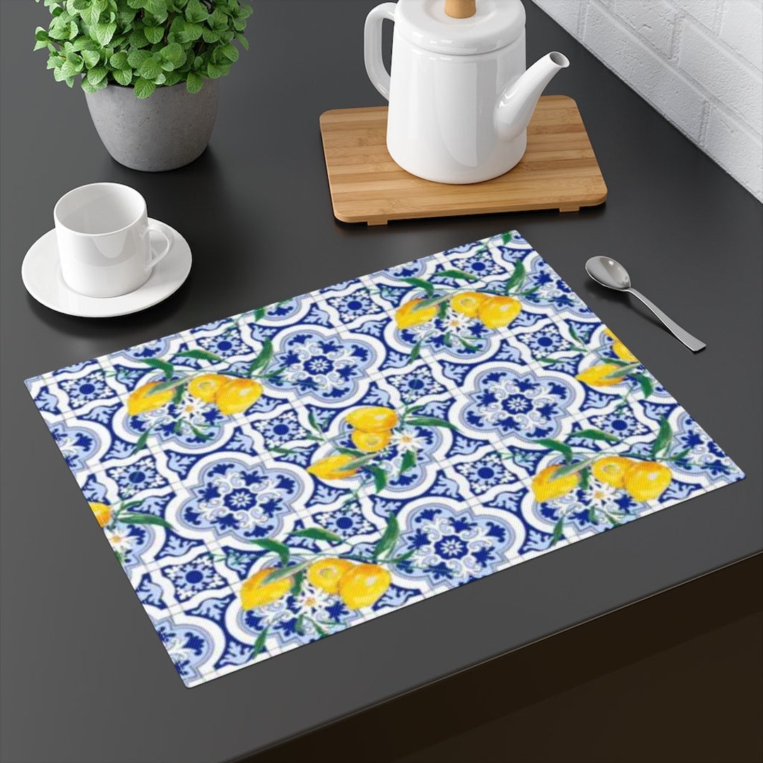 Portuguese Tiles,lemons Placemat - Etsy