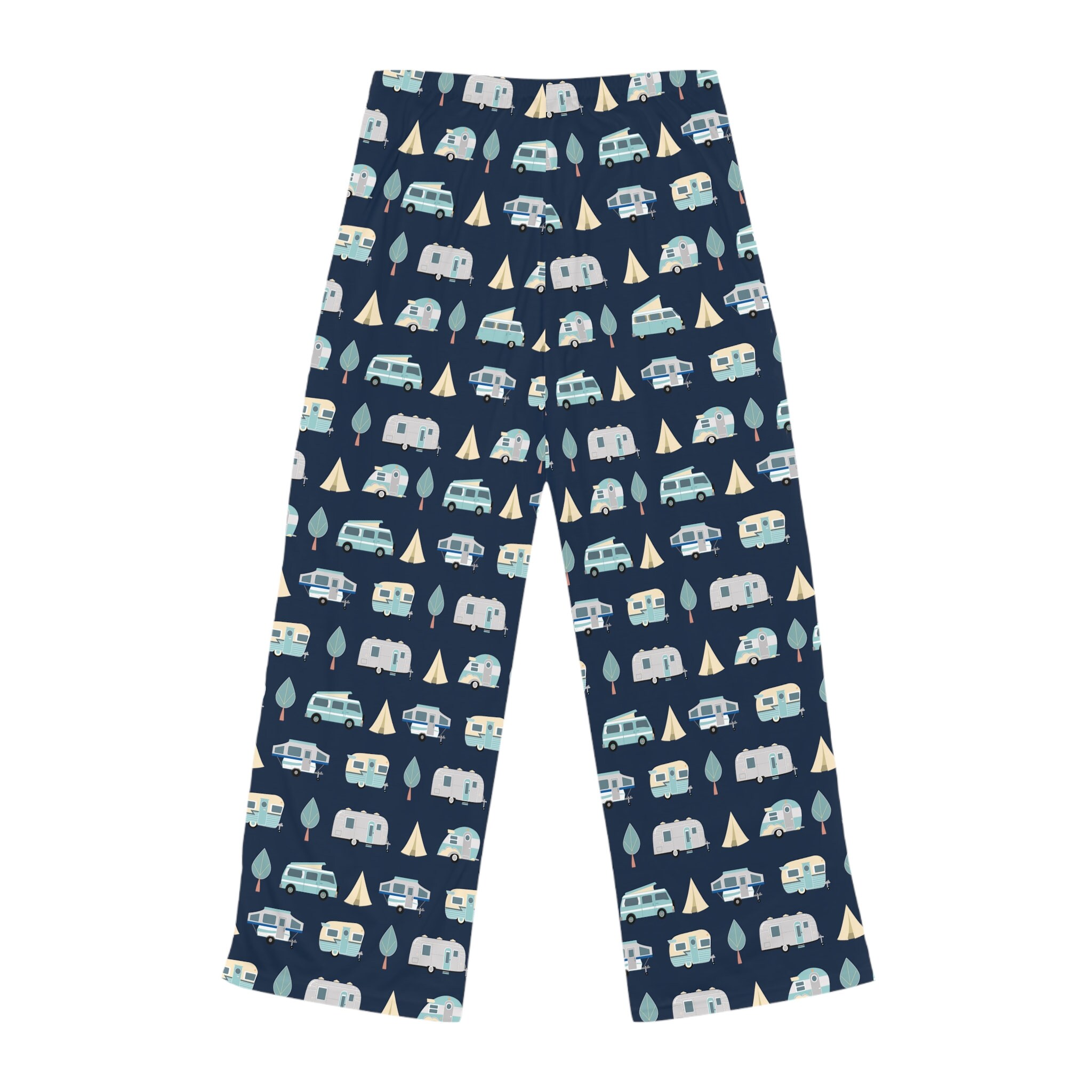 RV Camping Pajama Pants. Camper Trailer and Campervan Print, Campsite ...
