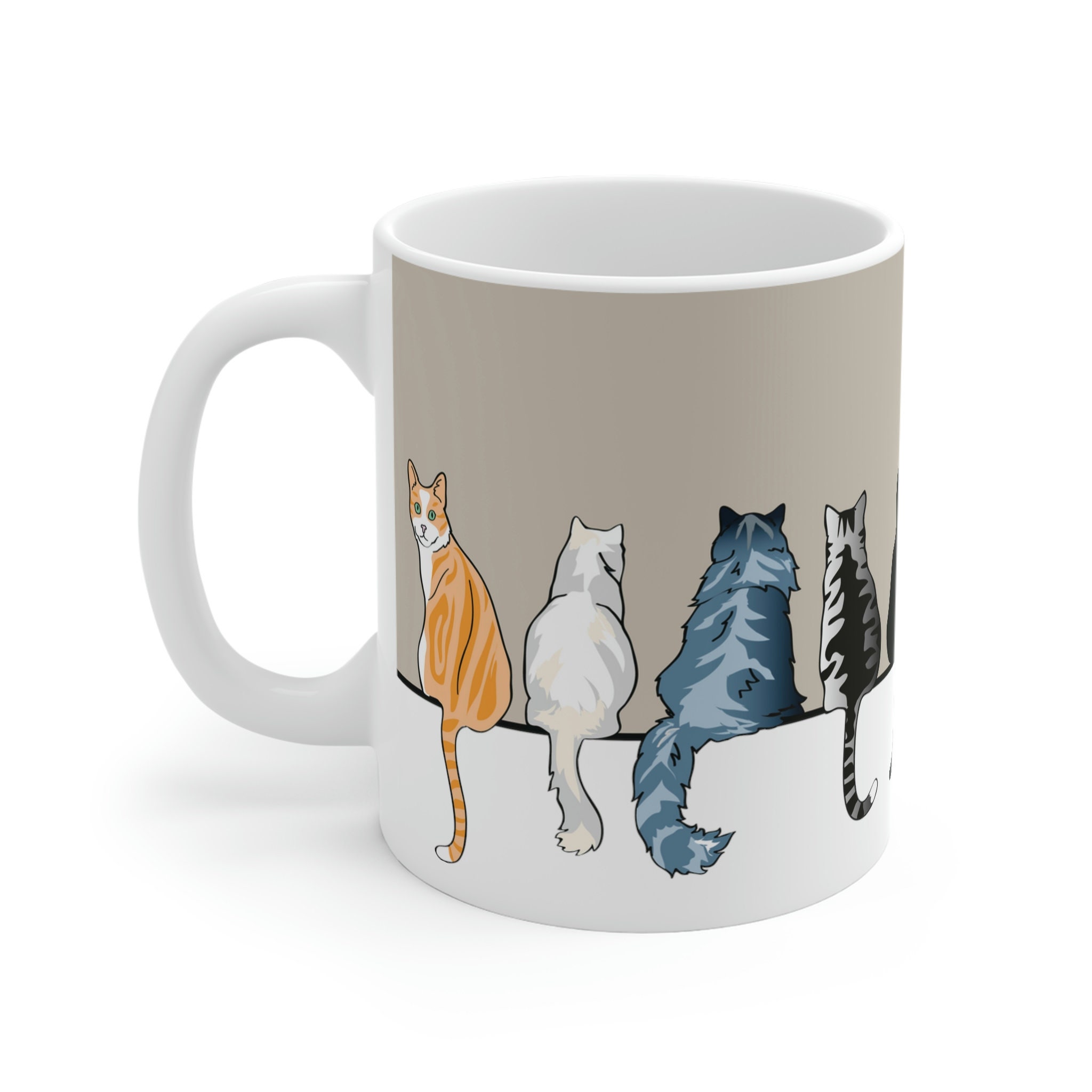 Cat Ceramic Coffee Mug. Realistic Kitten Mug, Crazy Cat Lady Gifts ...