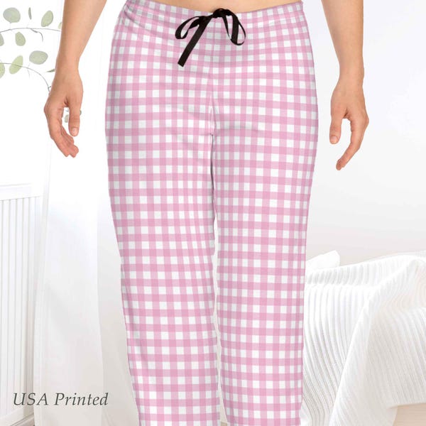 Pink Gingham Pajamas - Etsy