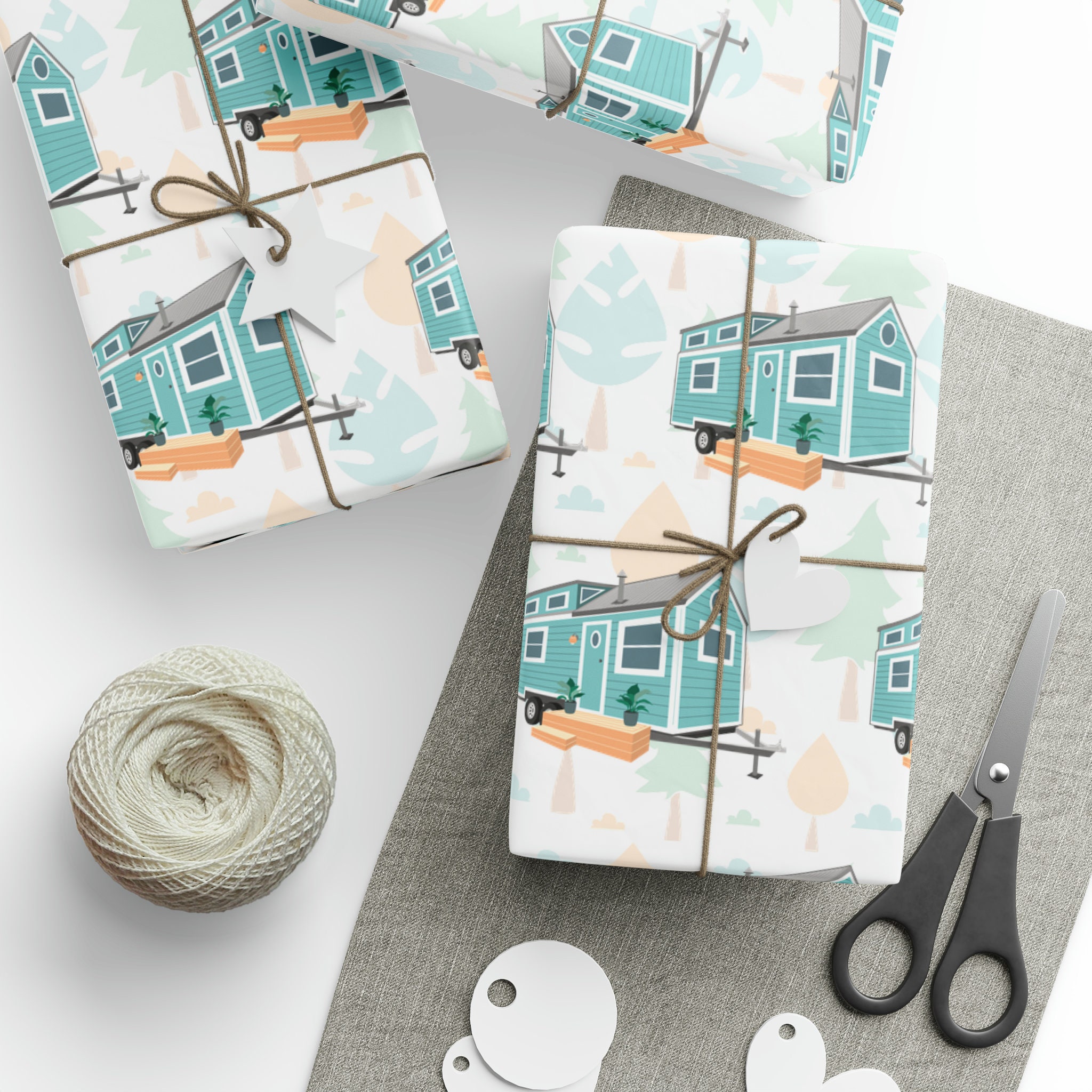 Tiny House Wrapping Paper Roll. Tiny Home on Wheels Housewarming Gift ...