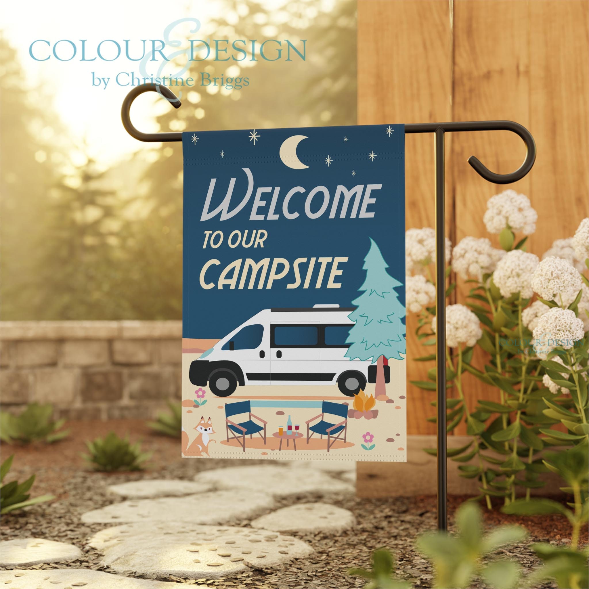 Class B Motorhome Campsite Welcome Sign. RV Camping Flag, Roadtrip Yard ...
