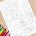 Cat Cafe Coloring Book. 40 Printable Digital PDF Adult Colouring Pages ...