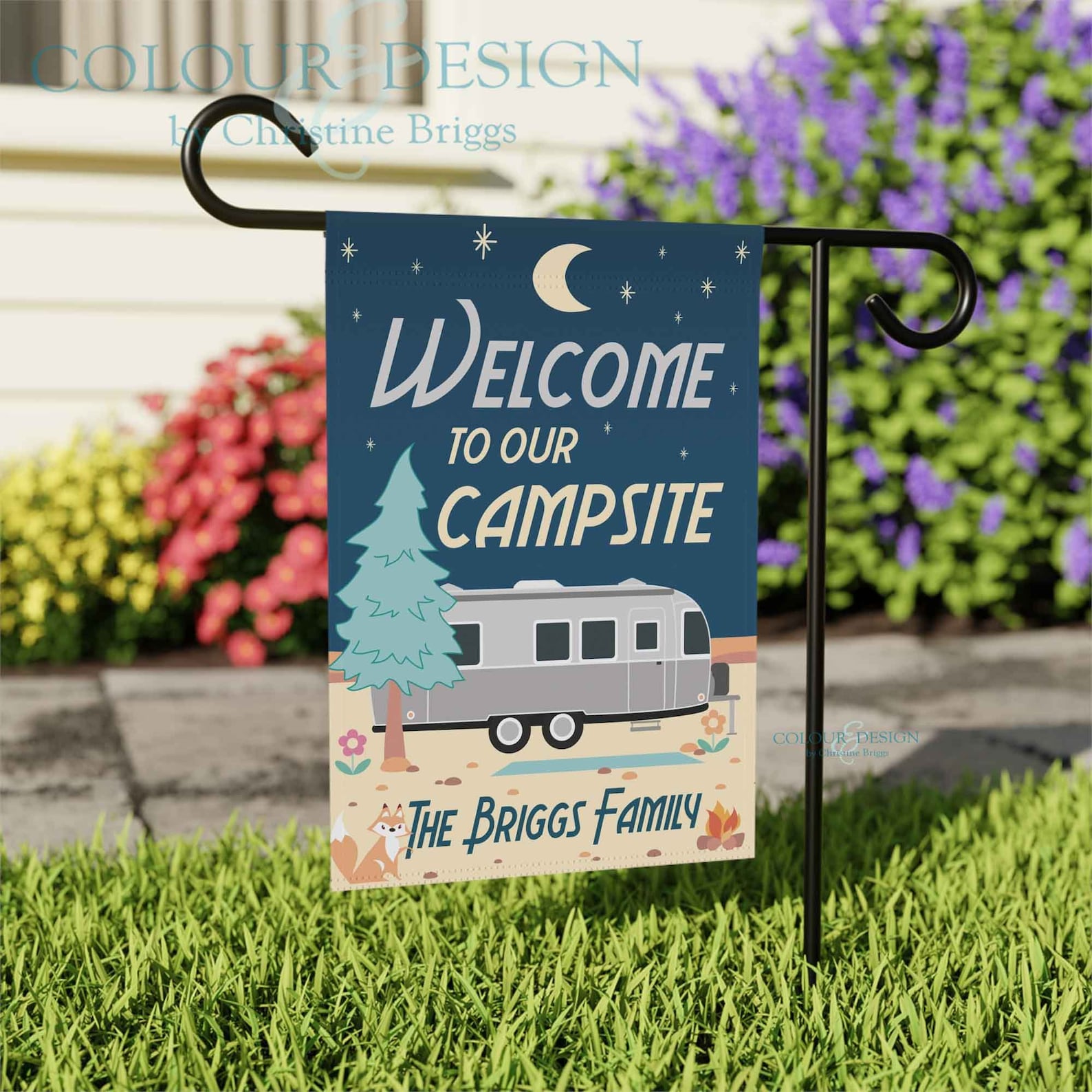 RV Camping Welcome Flag, Airstream Trailer Owner Camp Flag ...