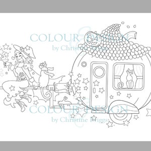 Printable Camping Coloring Book. 40 Page RV Caravan Camper Trailer ...