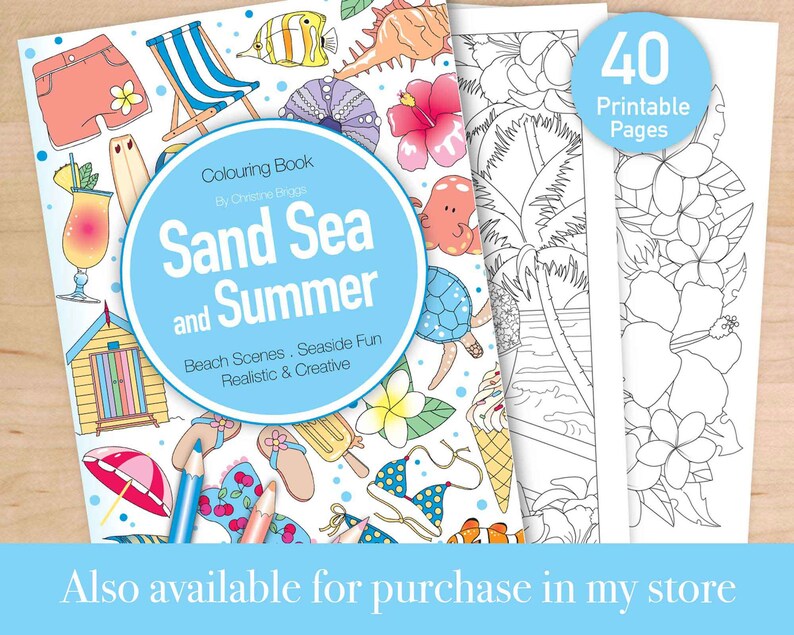 Printable Surfer Girl Coloring Page, Summer Beach Colouring Page, Woman ...