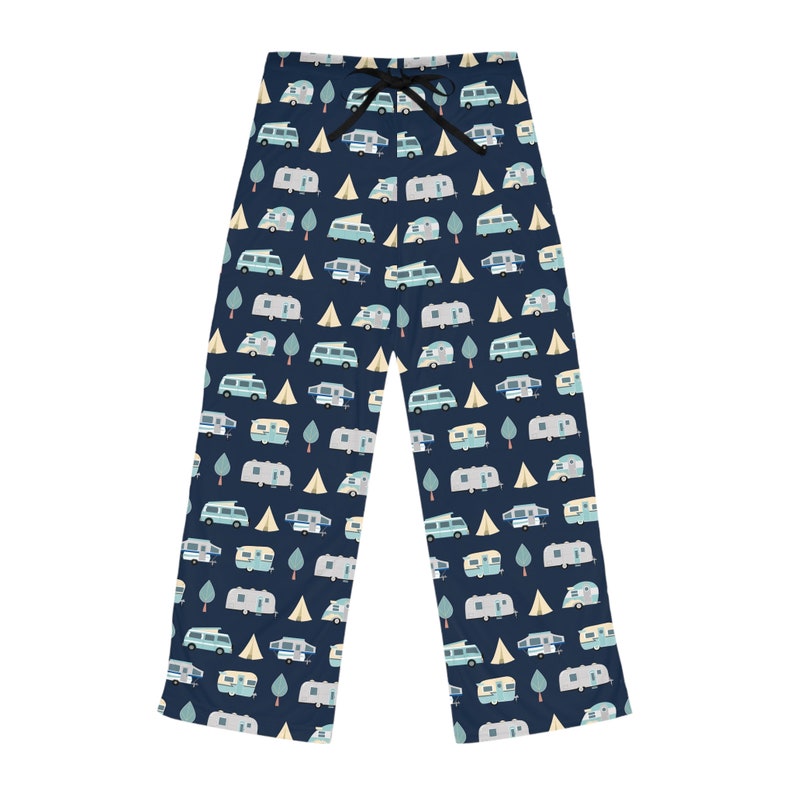 RV Camping Pajama Pants. Camper Trailer and Campervan Print, Campsite ...