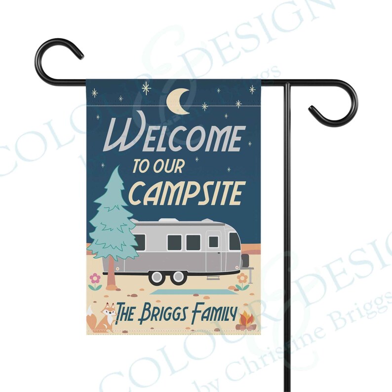 RV Camping Welcome Flag, Airstream Trailer Owner Camp Flag ...