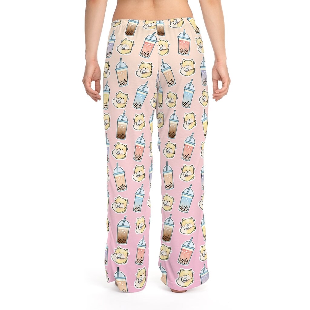 Bubble Tea Cats Long Pajama Pants. Kawaii Boba Womens Pyjama - Etsy Finland