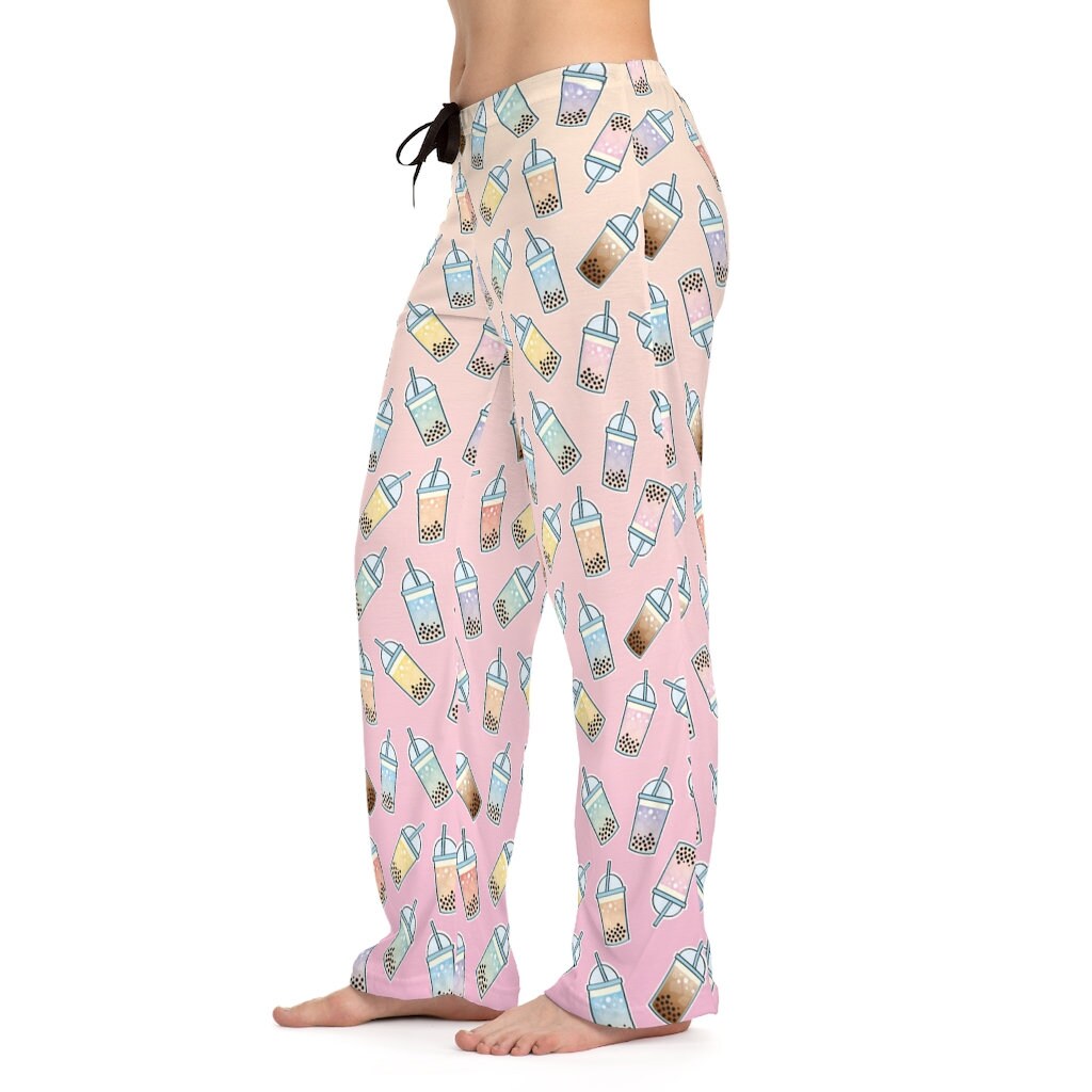 Kawaii Bubble Tea Pajama Pants for Women. Cute Boba Sleep - Etsy