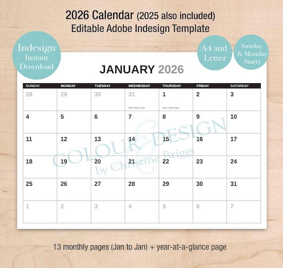 Indesign Schedule Template
