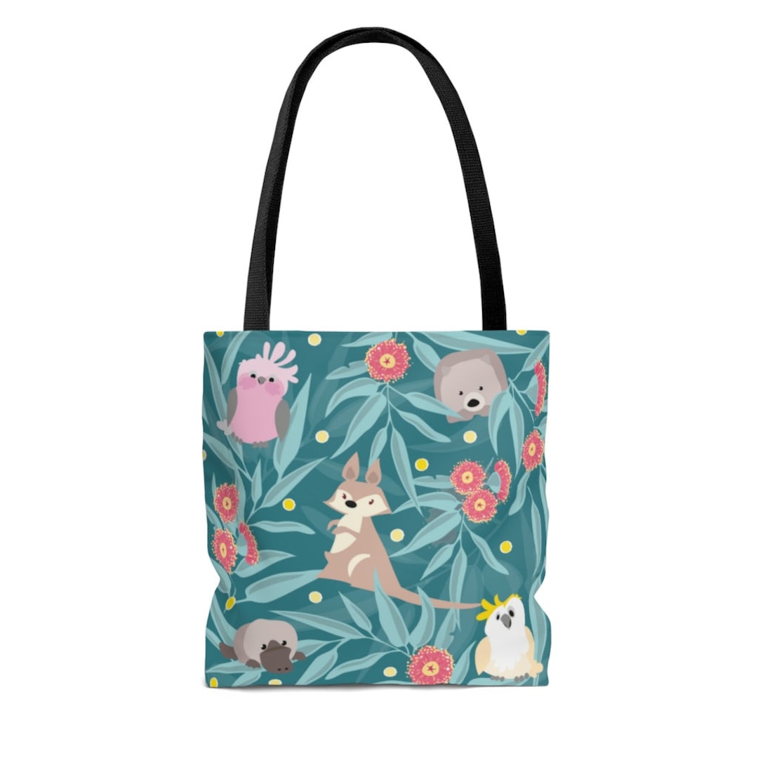 Australian Animals Tote Bag Cute Aussie Wildlife Print Bag - Etsy
