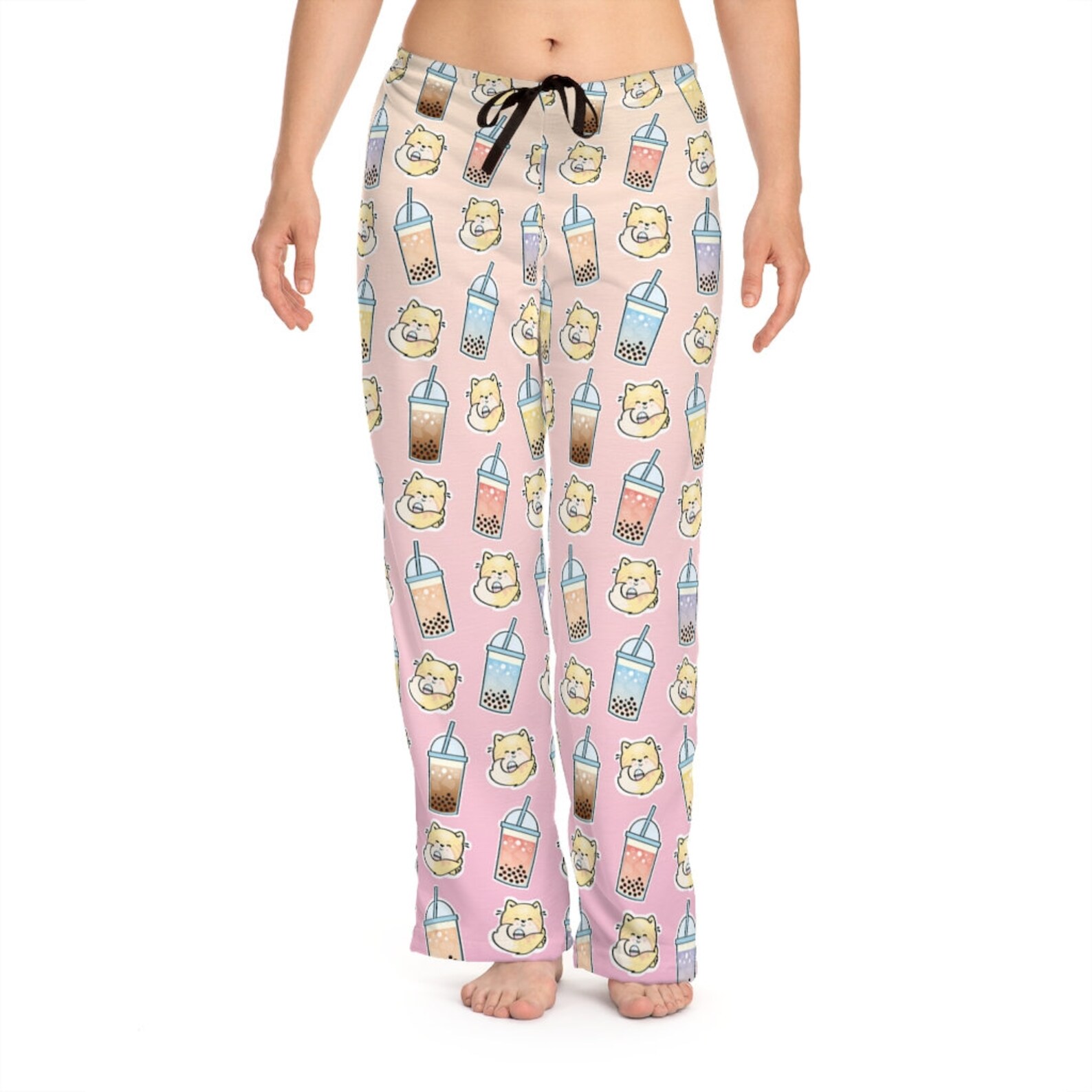 Bubble Tea Cats Long Pajama Pants. Kawaii Boba Womens Pyjama - Etsy Finland