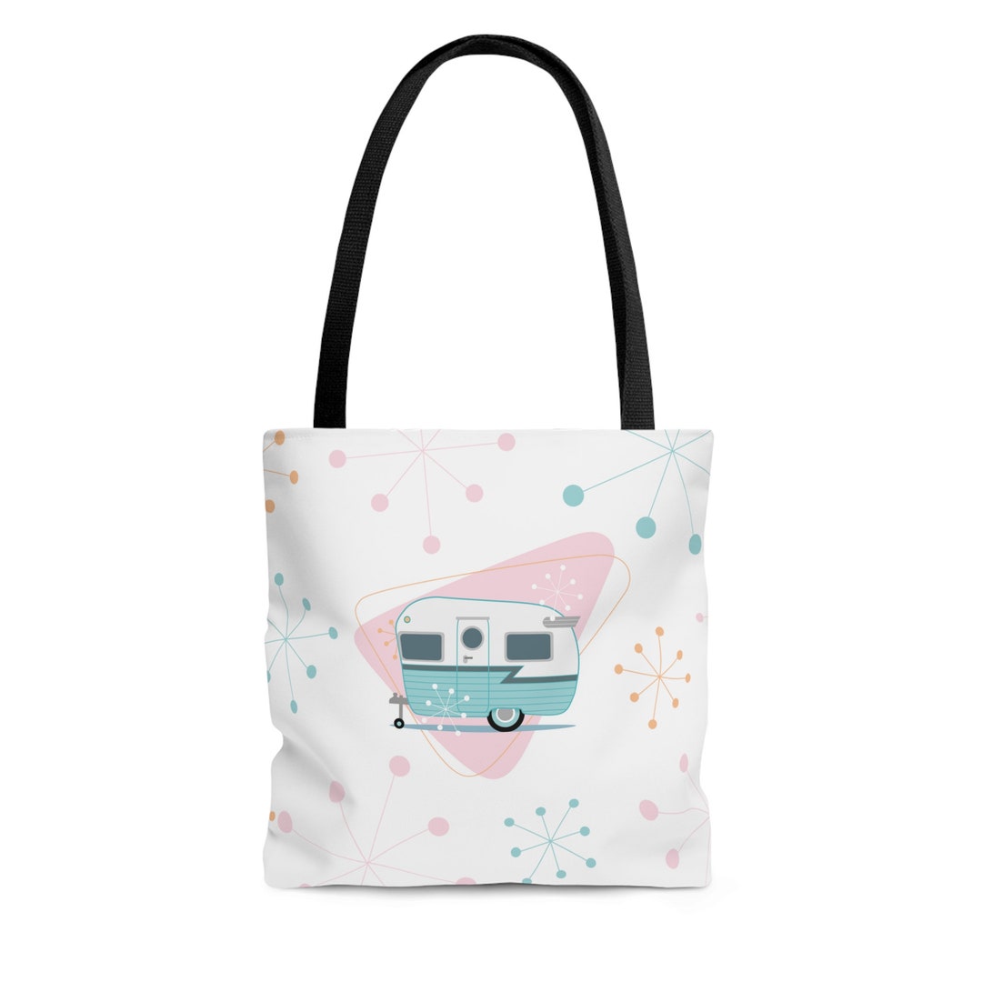 Vintage Camper Tote Bag. RV Camping Holdall, Cute Caravan Owner Gifts ...
