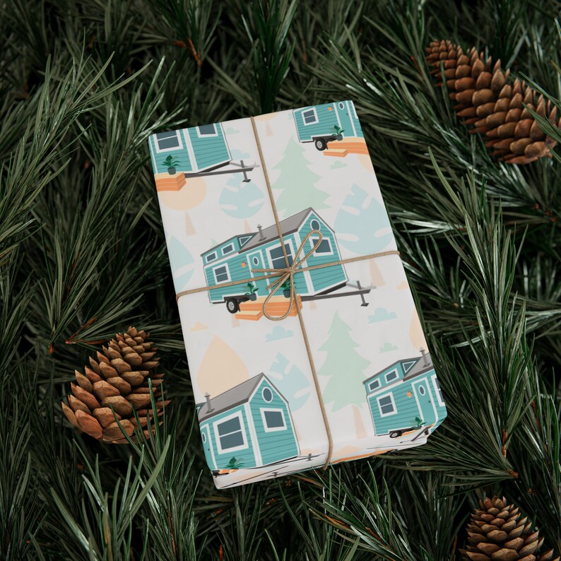 Tiny House Wrapping Paper Roll. Tiny Home on Wheels Housewarming Gift ...