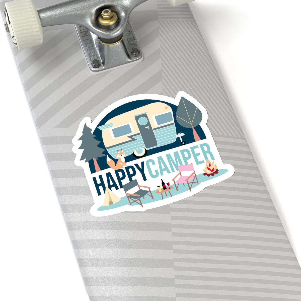 Happy Camper Vintage Caravan Sticker, Camper Sticker, RV Sticker - Etsy ...