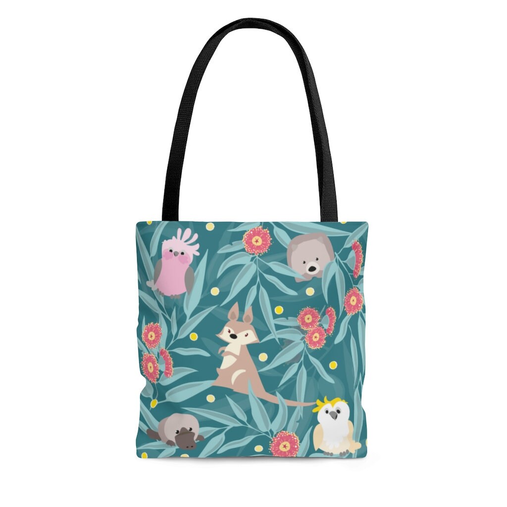 Australian Animals Tote Bag Cute Aussie Wildlife Print Bag - Etsy