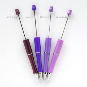Beadable Ballpoint Pen Blanks - Lightweight Acrylic & Metal. Choice of ...
