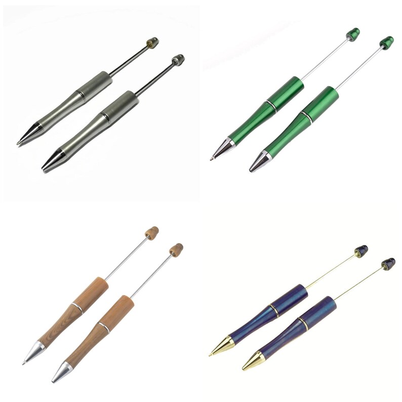 Beadable Ballpoint Pen blanks lightweight acrylic & metal | Etsy