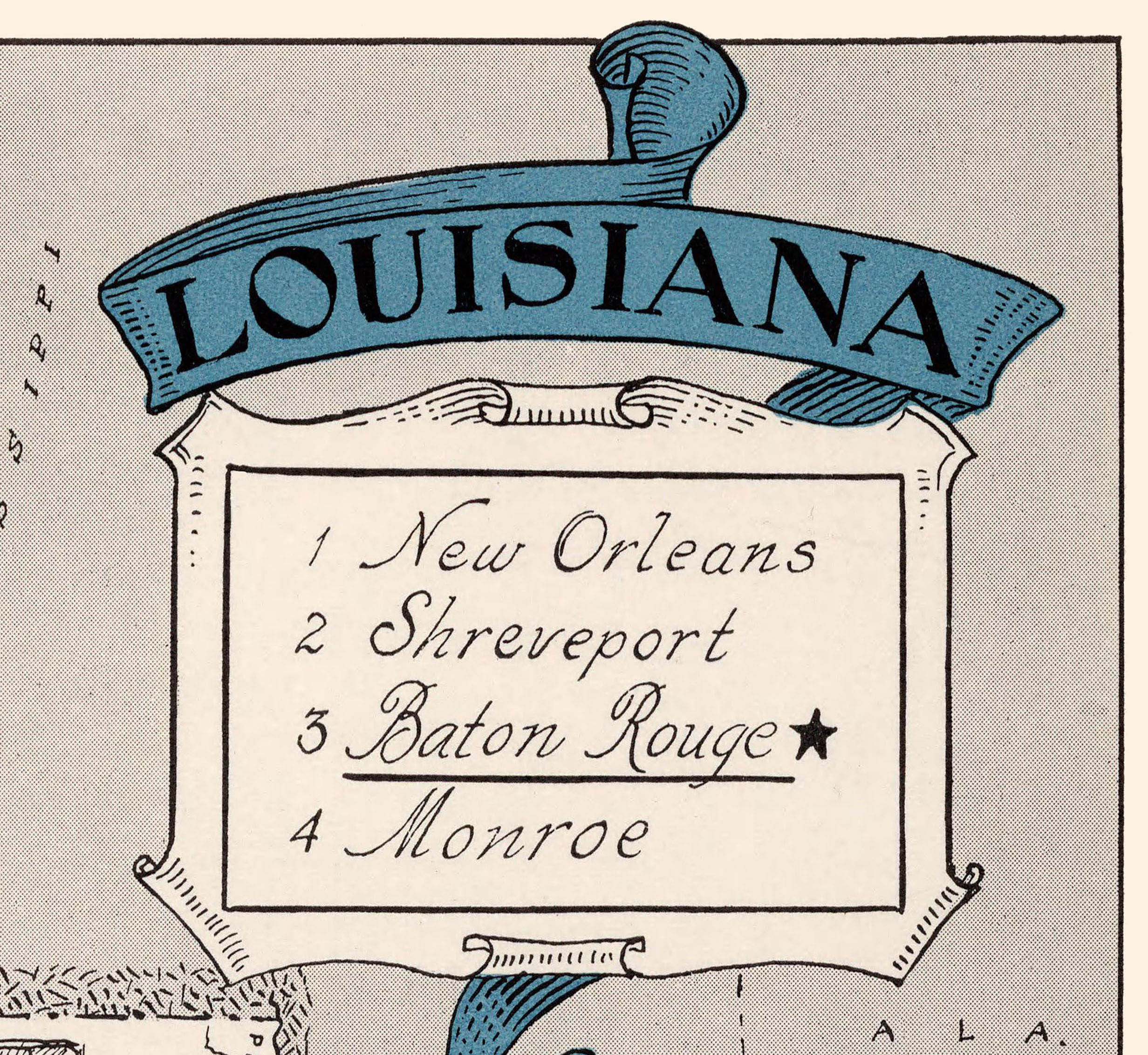 Louisiana Pictorial 1931 Ready-to-frame 18 X 24 Print Reproduced From a ...