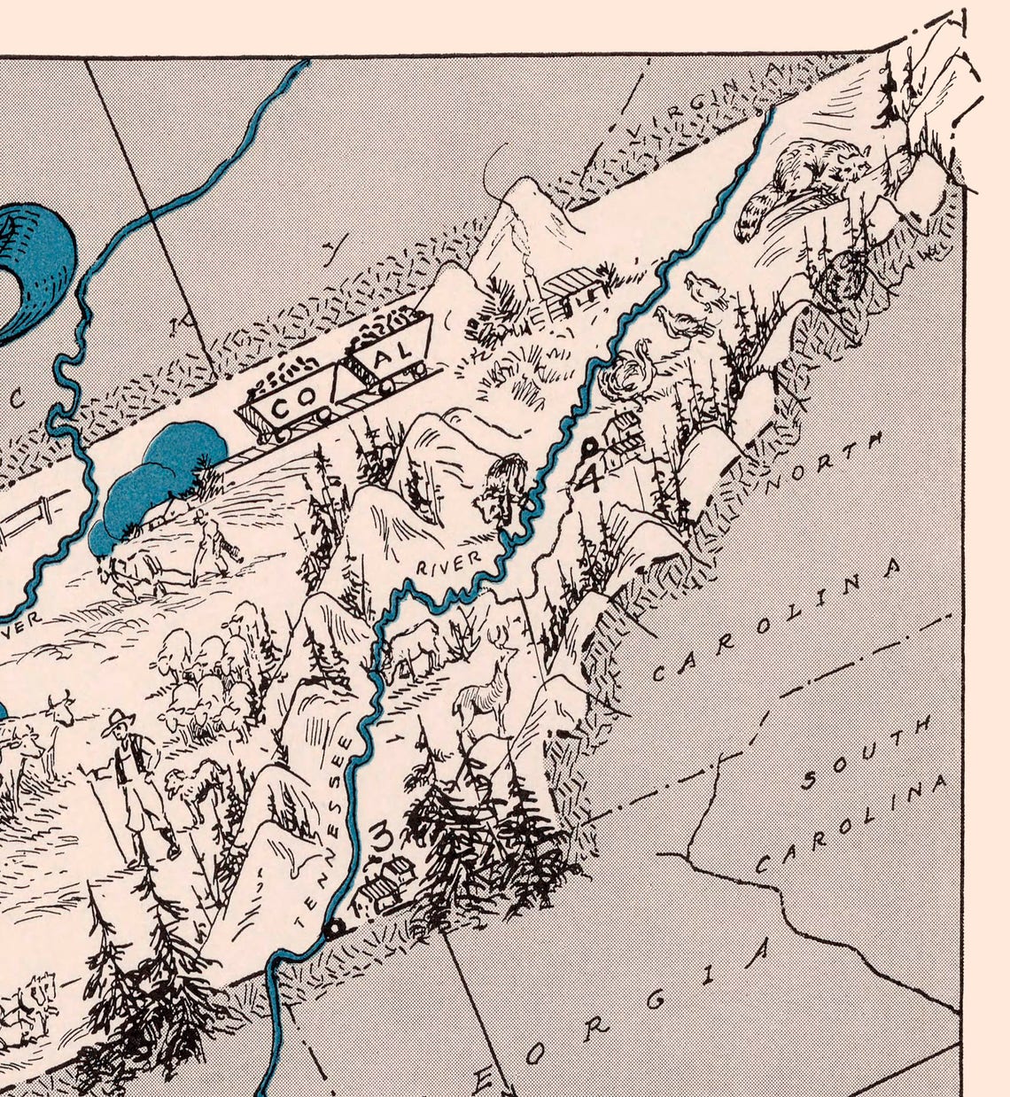 Tennessee Pictorial 1931 Ready-to-frame 18 X 24 - Etsy
