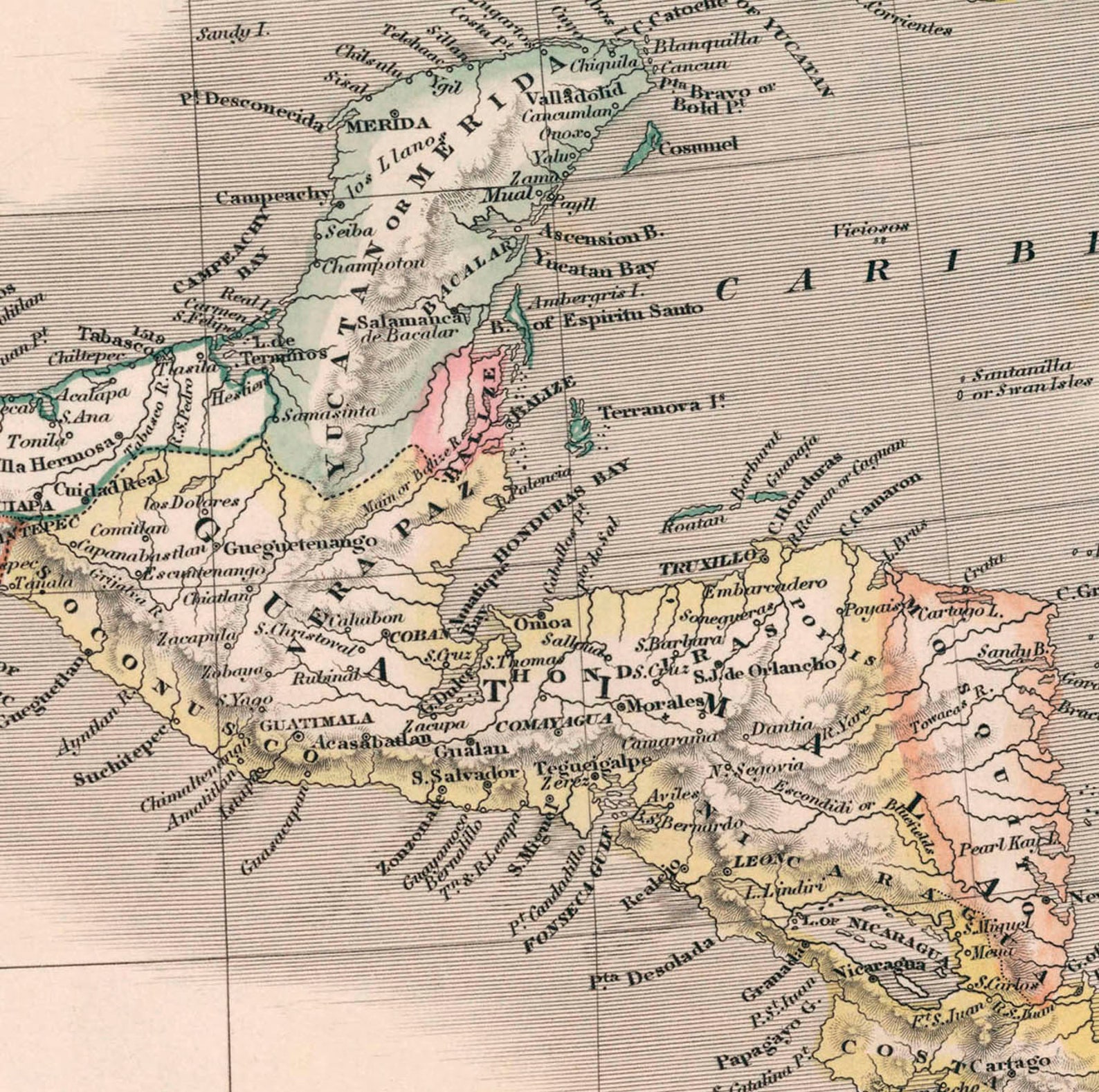 Mexico 1836; Ready-to-frame 18" X 24" Print Reproduced From a Vintage ...