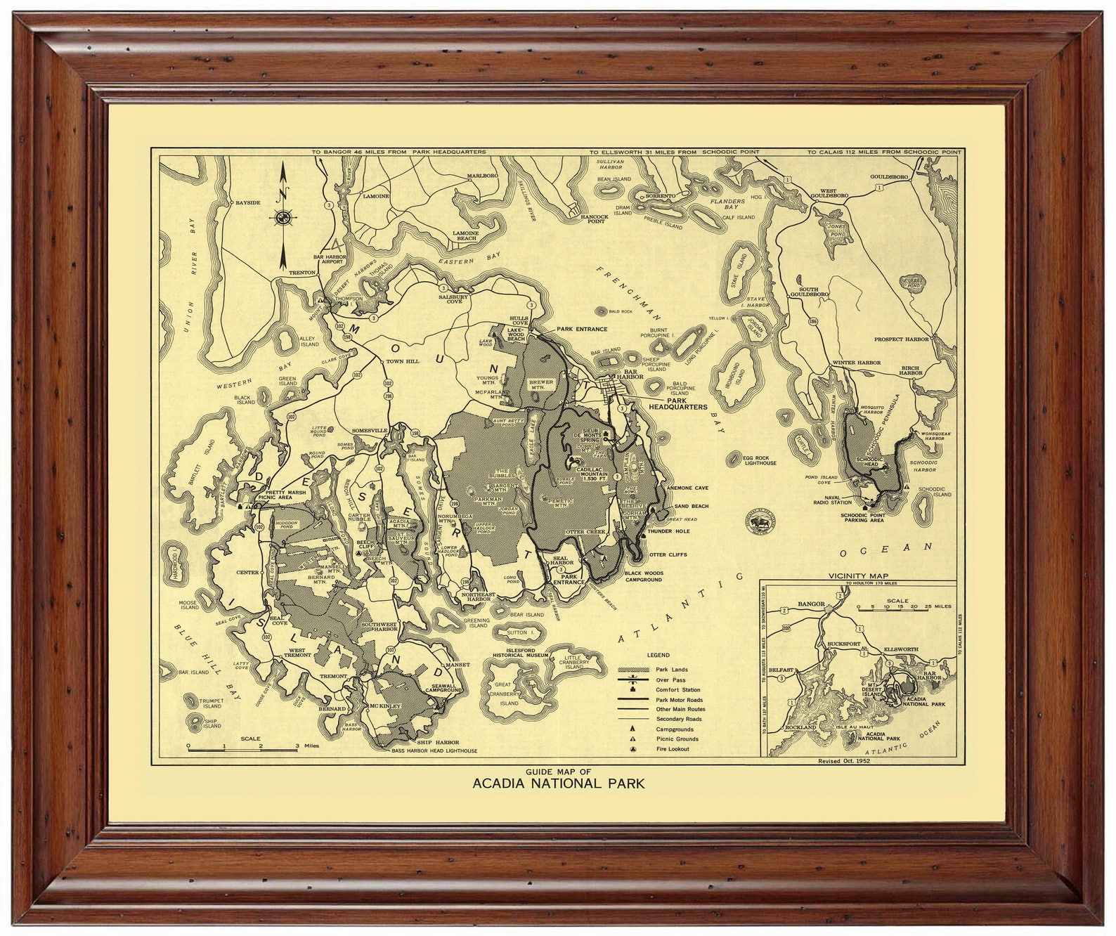 Acadia Nat'l Park 1954; Ready-to-frame 18" X 24" Print Reproduced From ...