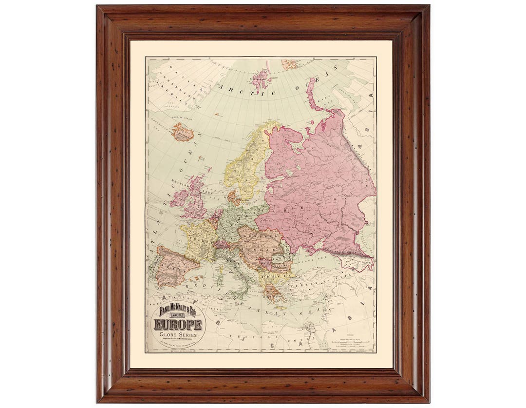 Europe 1894; Ready-to-frame 18" X 24" Print Reproduced From a Vintage ...