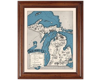 Iowa Pictorial Map 1931 Ready-to-frame 16 X 20 | Etsy