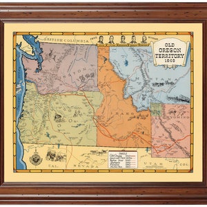 Oregon Trail 1848 (publ. 1948); Ready-to-frame 18" X 24" Print ...