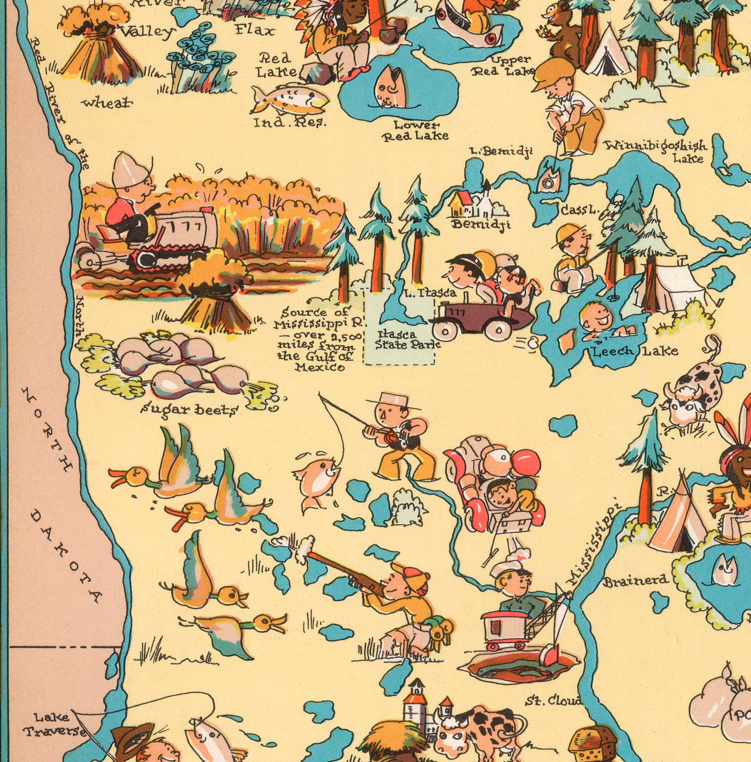 Minnesota Pictorial 1935 Ready-to-frame 18 X 24 - Etsy