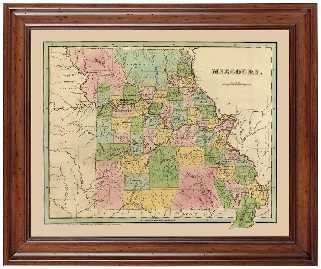 Missouri 1838; Ready-to-frame 18" X 24" Print Reproduced From a Vintage ...