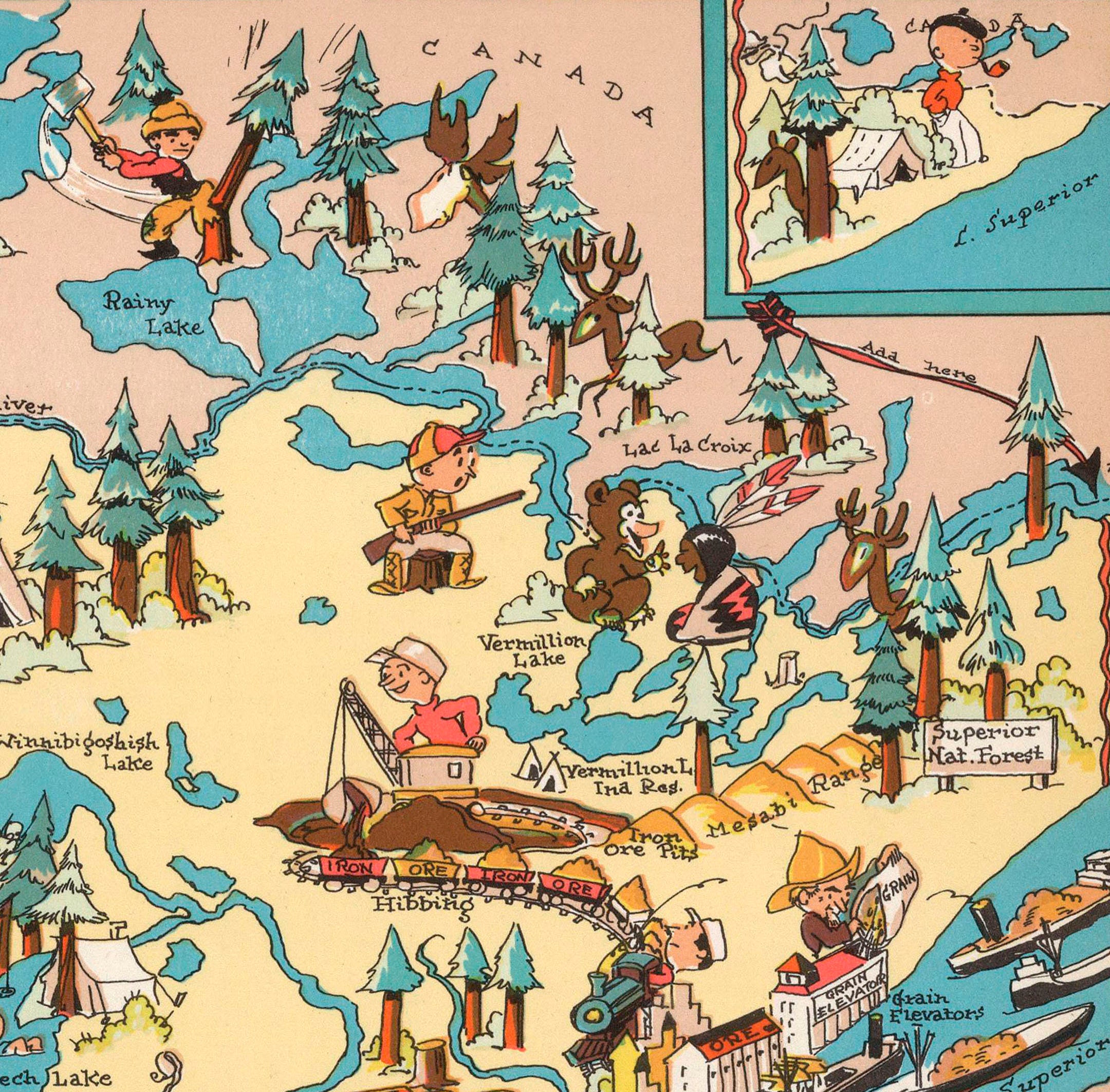 Minnesota Pictorial 1935 Ready-to-frame 18 X 24 - Etsy