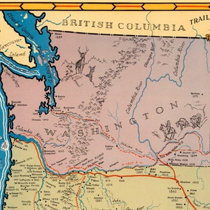 Oregon Trail 1848 (publ. 1948); Ready-to-frame 18" X 24" Print ...