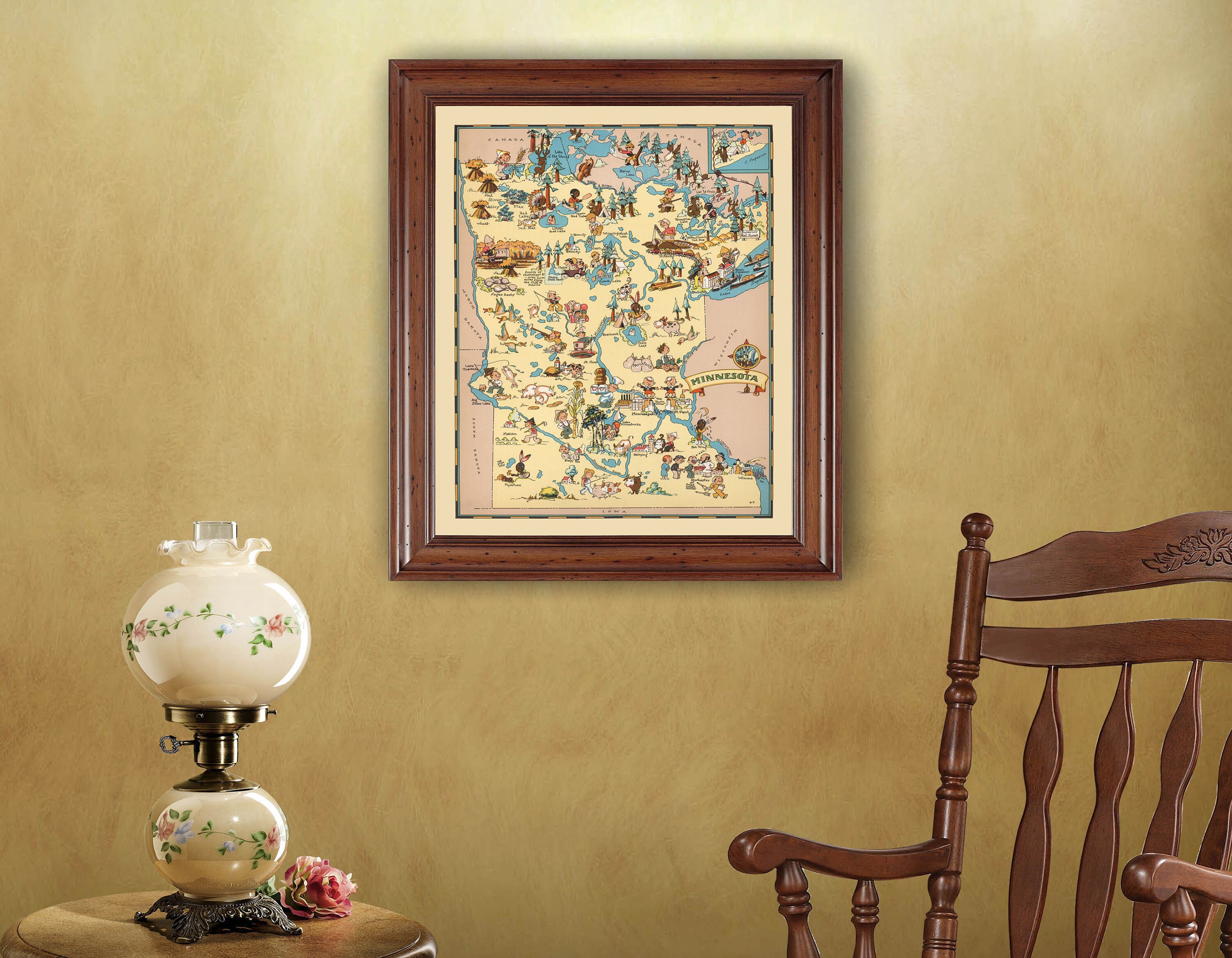 Minnesota Pictorial 1935 Ready-to-frame 18 X 24 - Etsy