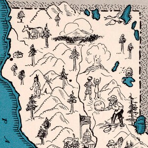 California Pictorial Map 1931; Ready-to-frame 18" X 24" Print ...