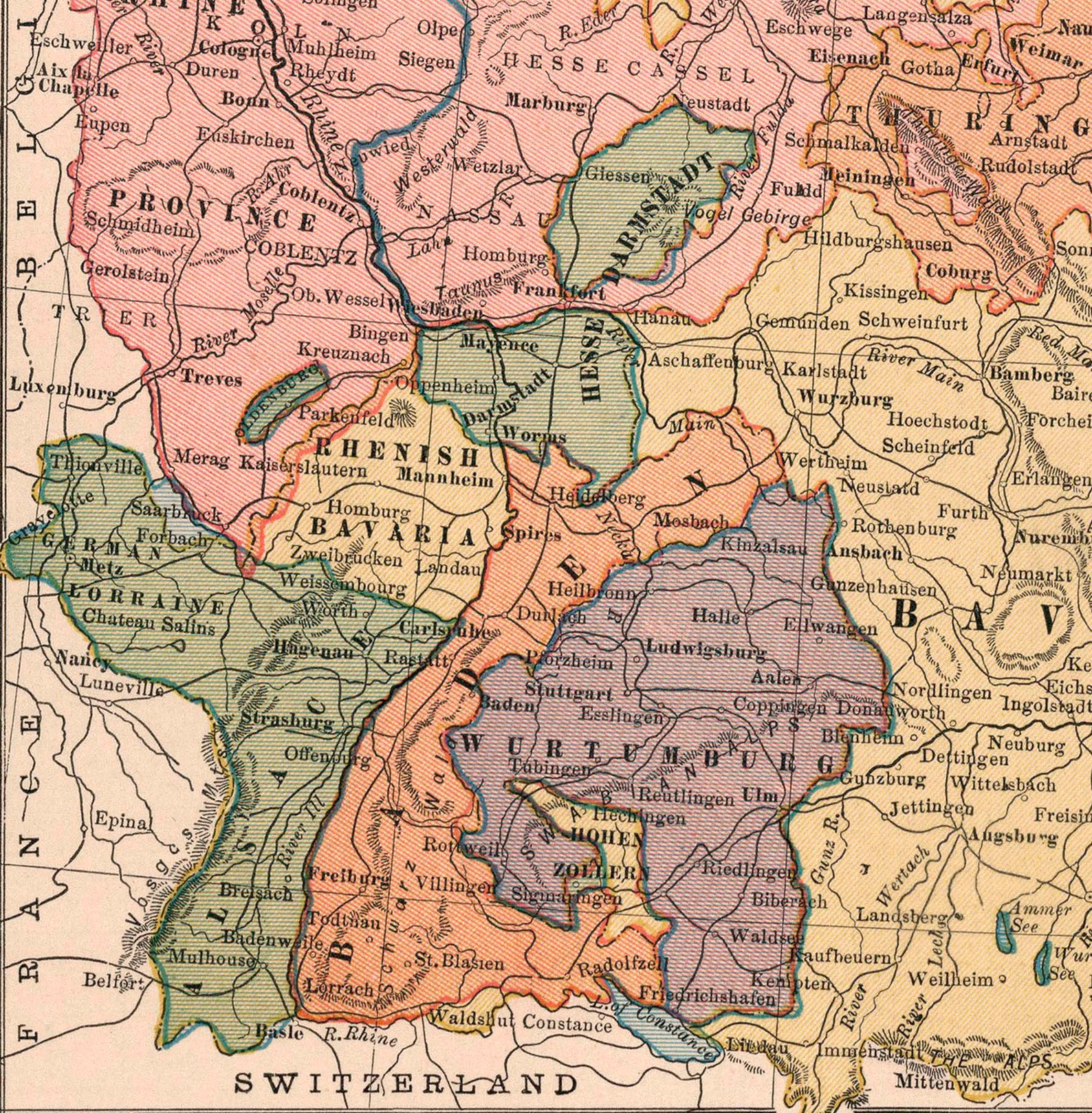 Germany 1883; Ready-to-frame 18" X 24" Print Reproduced From a Vintage ...