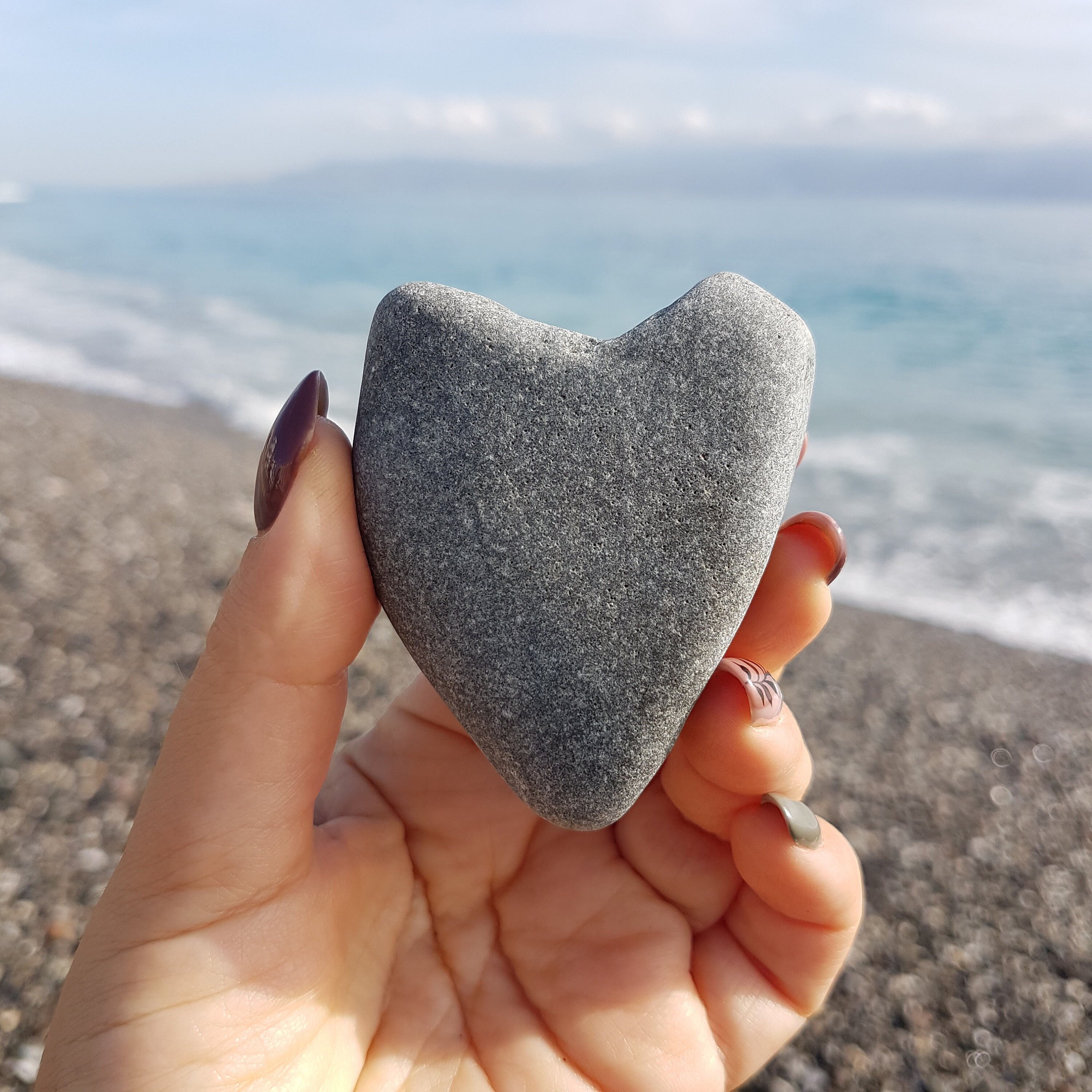 Craft Supplies & Tools Materials Mosaic Making Heart Sea Rock Natural ...