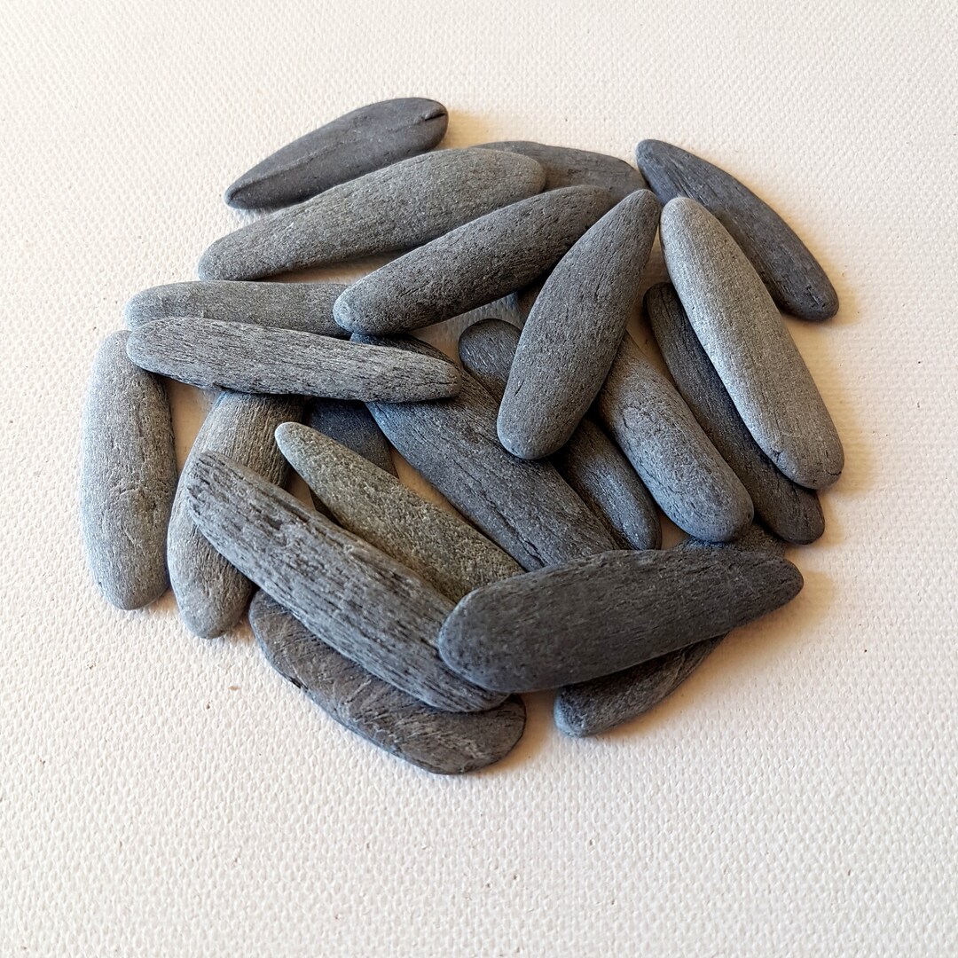 80 Gr, 20 Pcs, Sea Stones, Beach Pebbles, Flat Stones, Thin Flat ...
