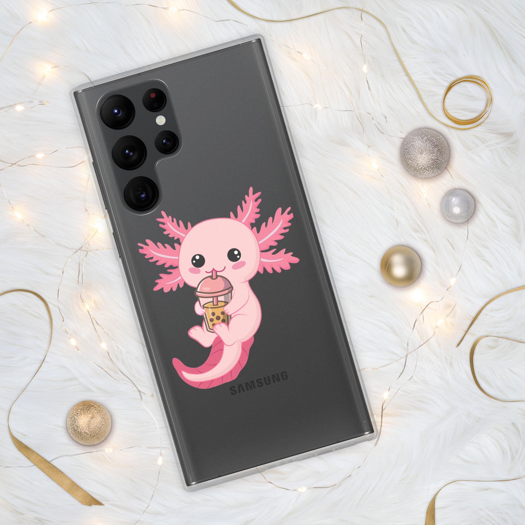 Cute Axolotl Milkshake Samsung Galaxy Case - Clear Case - UV Printed - Etsy