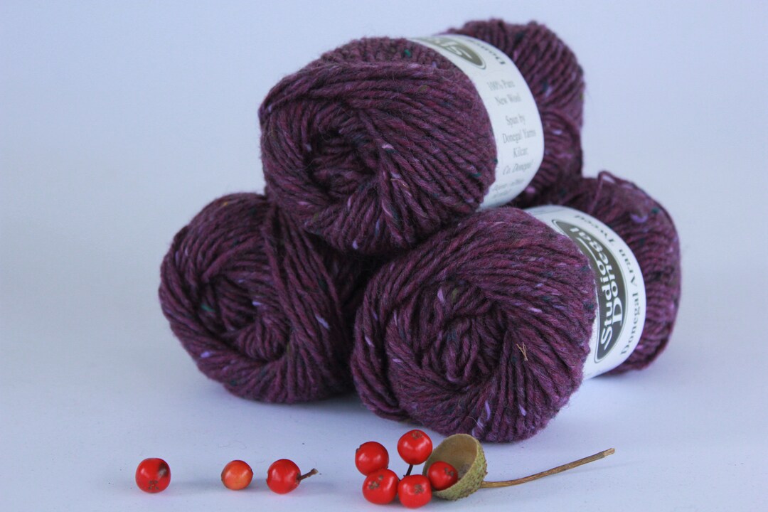 PLUM 4814 ~ Traditional Irish WOOL Tweed ~ Aran, Donegal Tweed, Irish ...