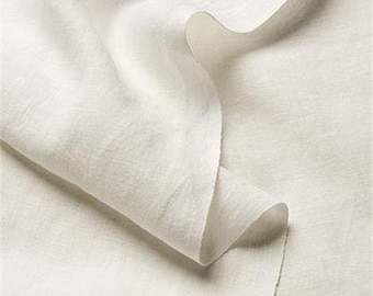 LINEN FABRIC LINON Soft White Undyed Natural Linen. Light to Medium Weight Fabric by Meter or Yard. Etsy