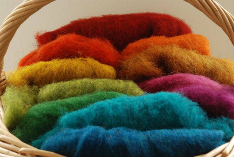 Felting Wool Mixed Bag ALPINE Stonesheep/merino FLEECE (11 Colours ...