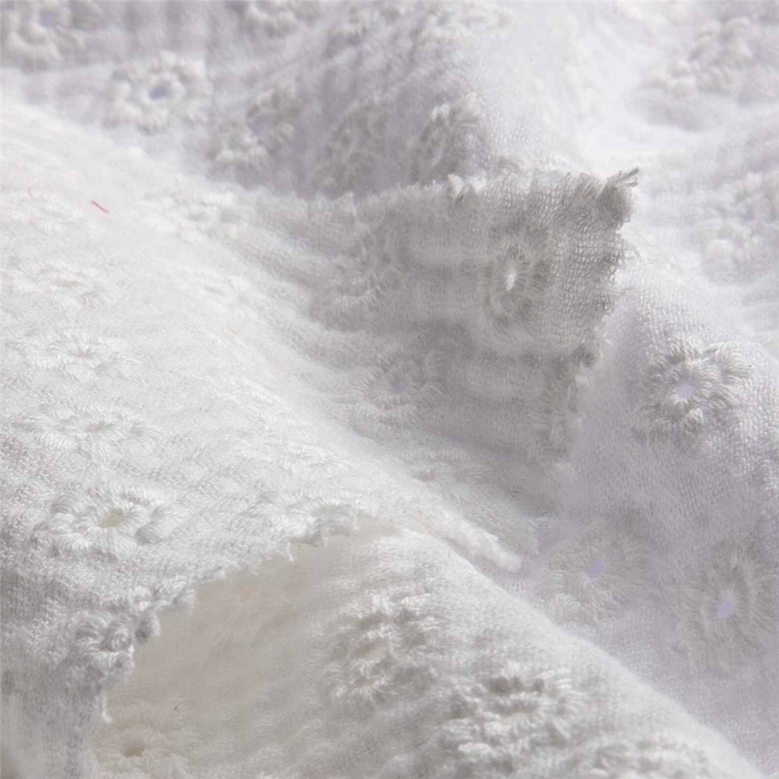 Anna Cotton Crepe Fabric – White Double Gauze Eyelet 130 cm - Etsy
