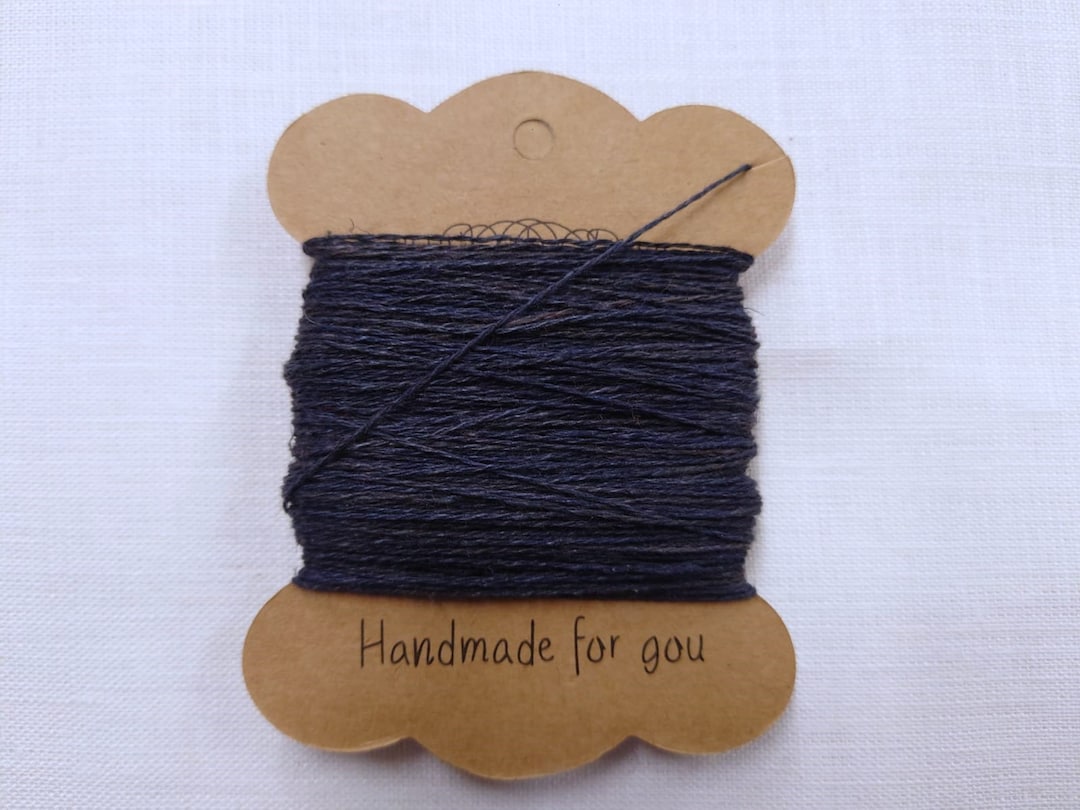 LINEN EMBROIDERY THREAD 60m Naturally Dyed ~ Moor Witch ~ Hand Dyed ...