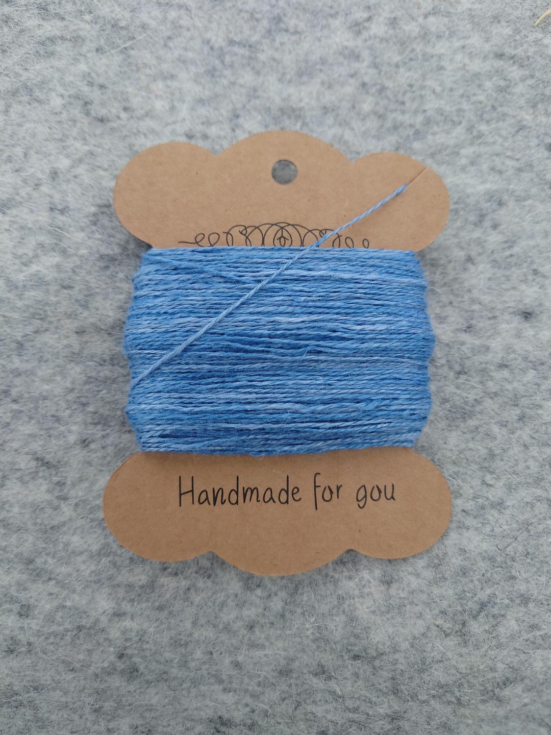 LINEN EMBROIDERY THREAD 60m~ Sparrow ~ - Naturally Dyed, Hand Dyed ...